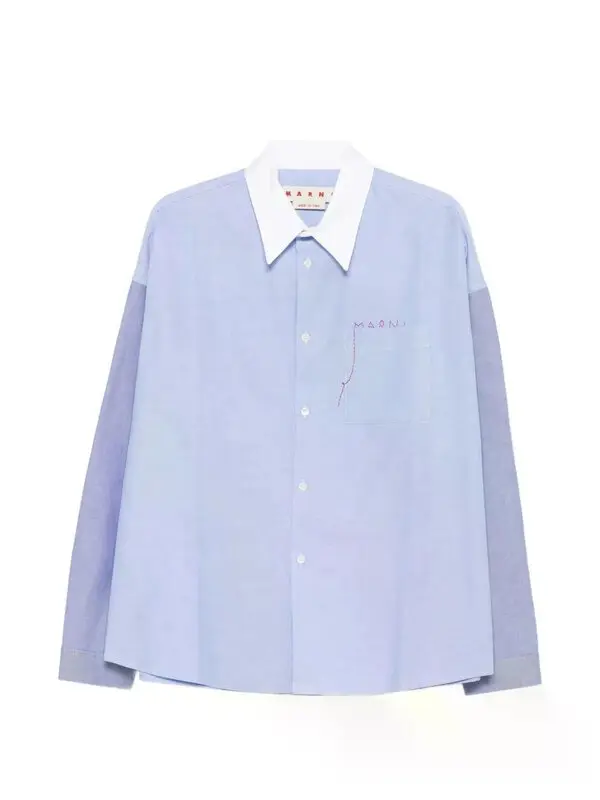 Marni Pocket Long-sleeve Shirt - Blue