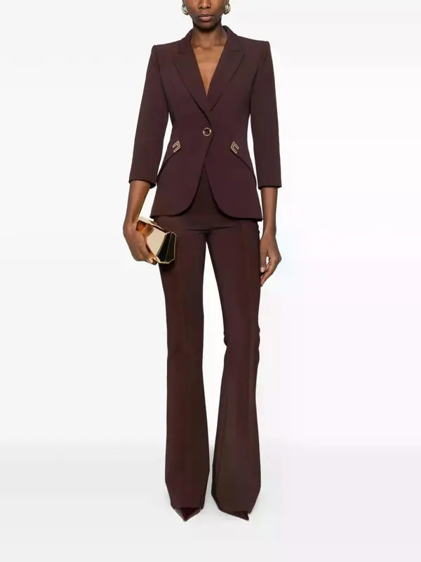Elisabetta Franchi Crepe Flared Trousers