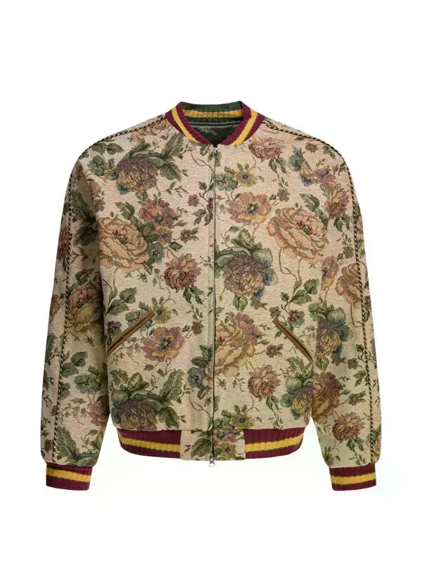 Kapital Floral Print Zip Coat