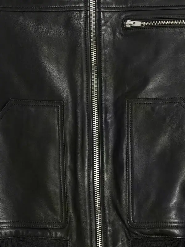 Remain Birger Christensen Leather Bomber Jacket