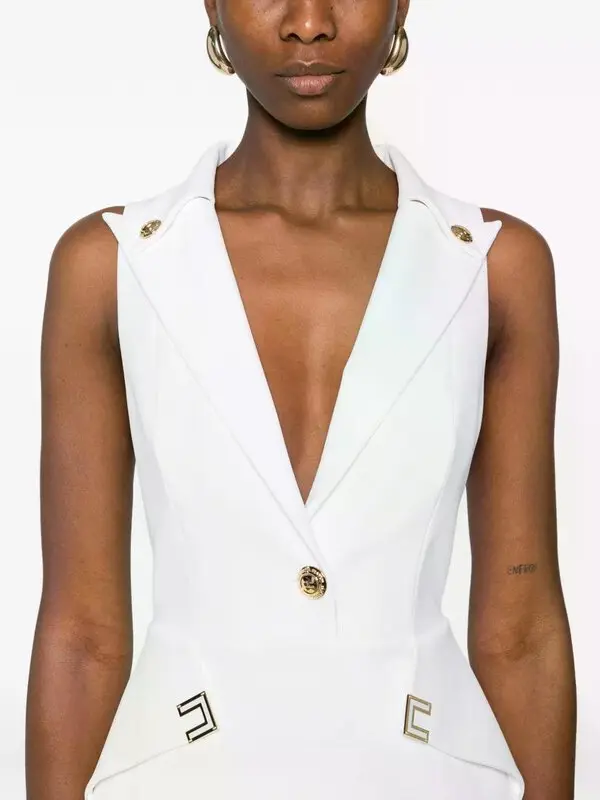 Elisabetta Franchi Logo Appliqué Mini Dress