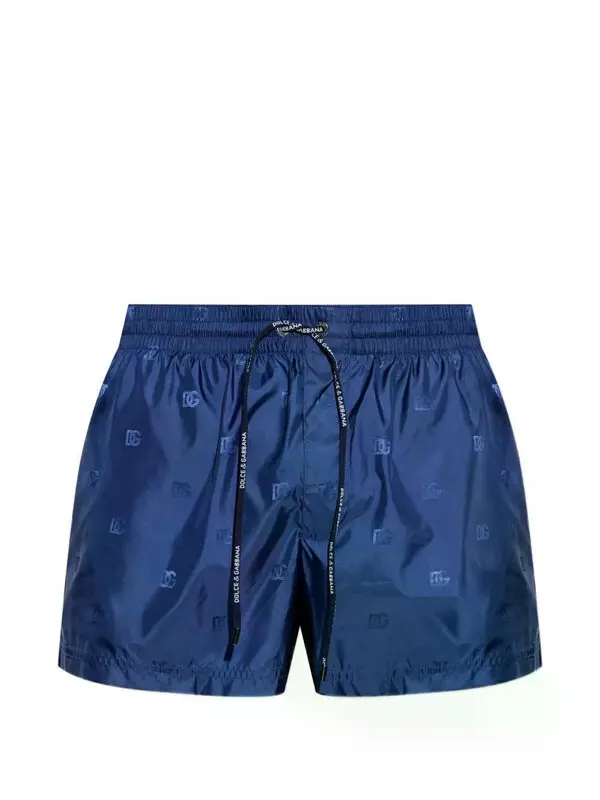 Dolce & Gabbana Logo-print Swim Shorts - Blue