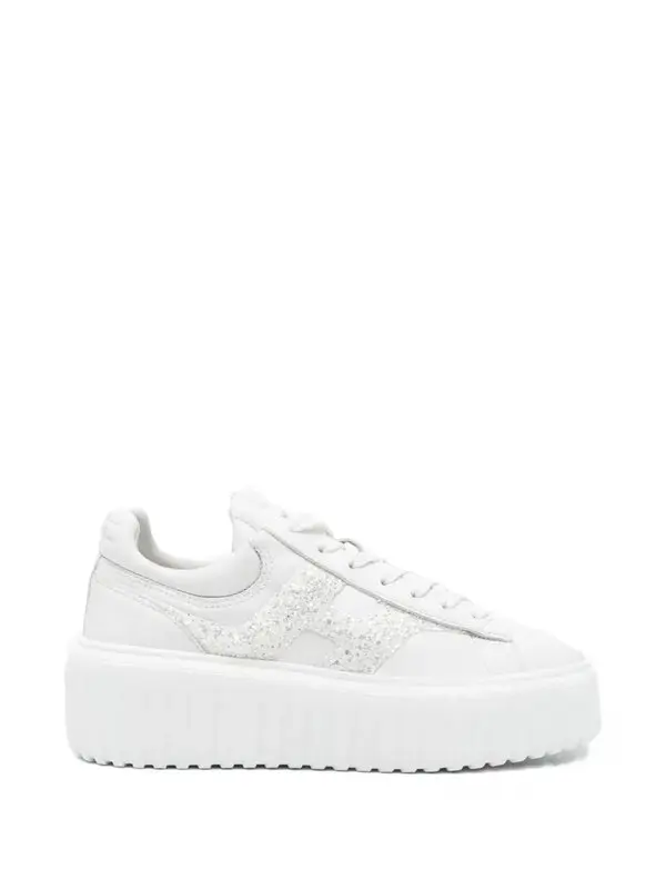 Hogan Glitter Detail Sneakers - White