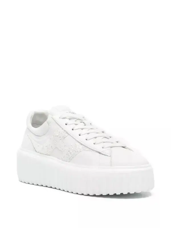 Hogan Glitter Detail Sneakers - White