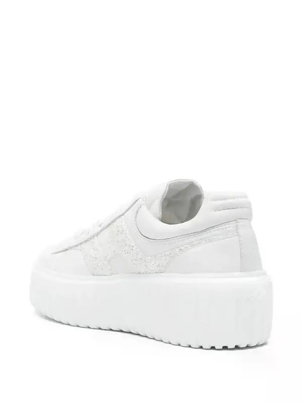 Hogan Glitter Detail Sneakers - White