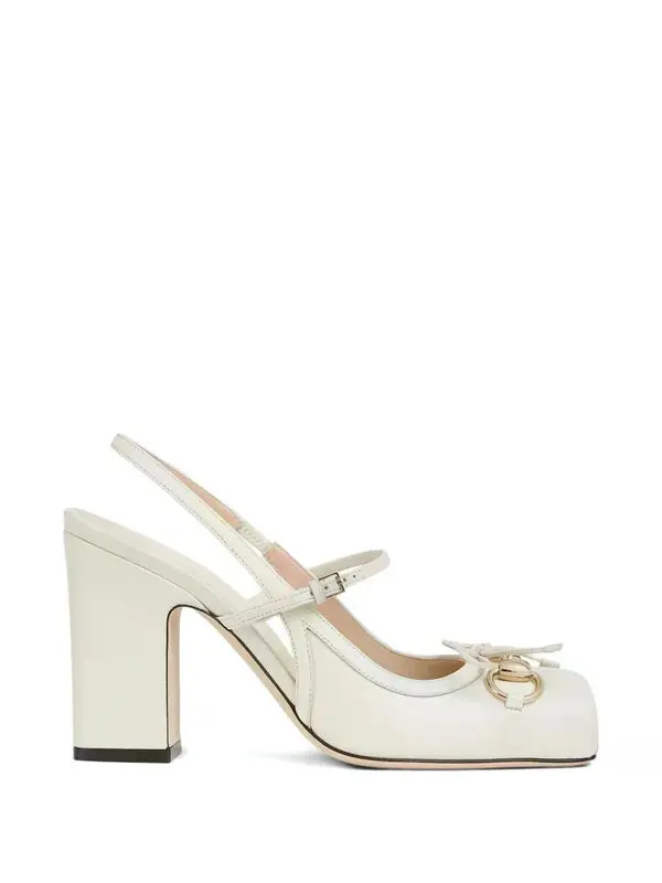 Gucci Horsebit Strap Leather Pumps