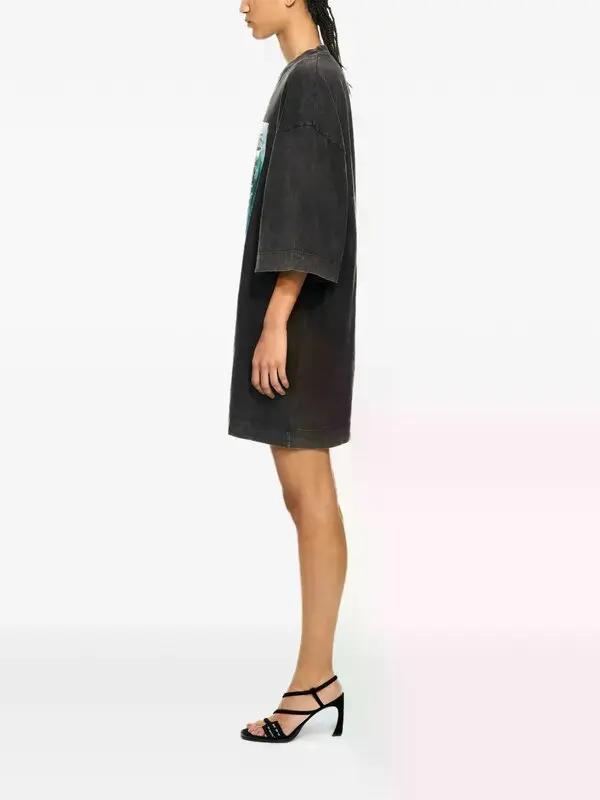 Off-White Graphic Oversized Mini T-shirt Dress
