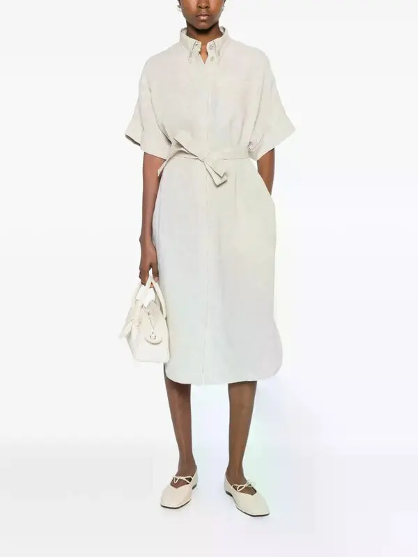 PANICALE Belted Shirt Midi Dress