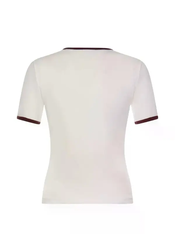 COURREGES Logo-trim T-shirt
