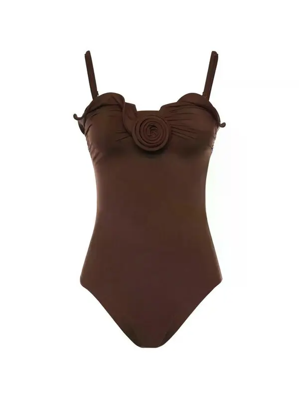 Magda Butrym Floral Swimsuit - Brown