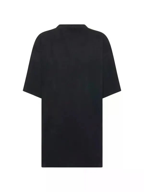 COURREGES Logo-embroidered T-shirt - Black