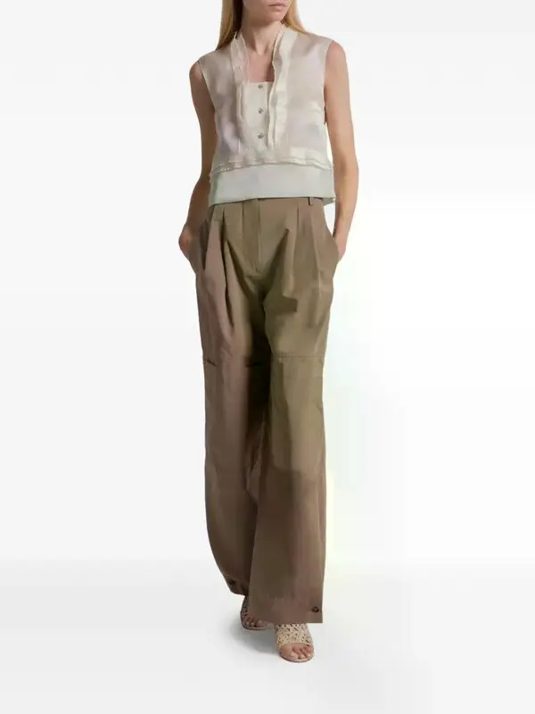 Alberta Ferretti Pleated Panel Trousers