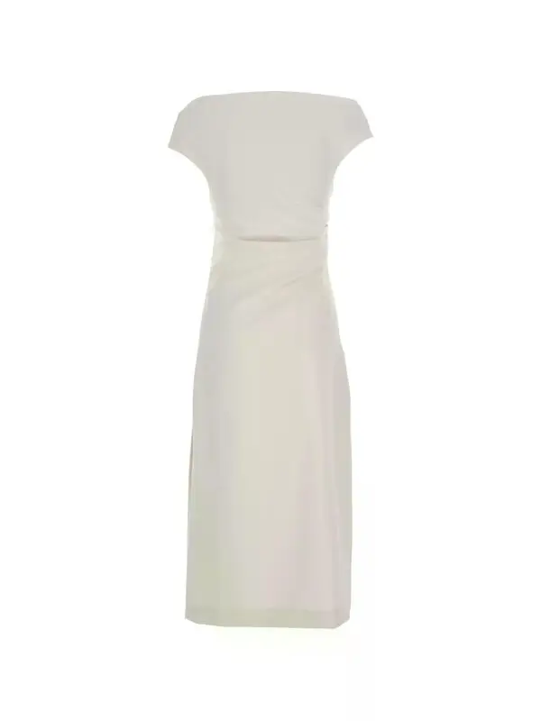 P.a.r.o.s.h Draped-detail Midi Dress - Neutrals