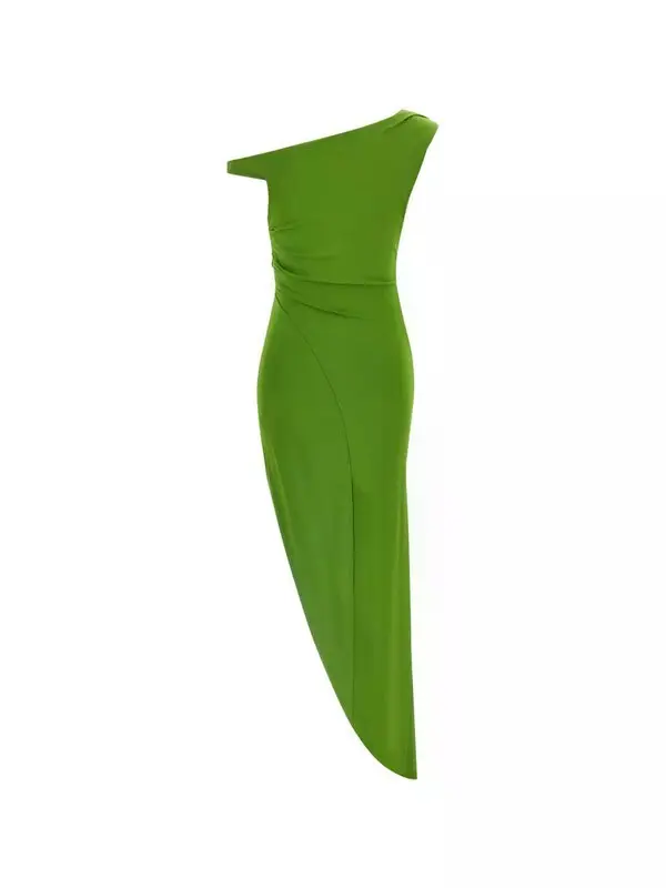 Elisabetta Franchi Padded One-Shoulder Dress - Green - 44% Off |  Editorialist
