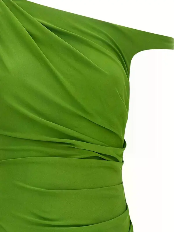 Elisabetta Franchi Padded One-shoulder Dress - Green