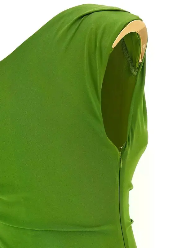 Elisabetta Franchi Padded One-shoulder Dress - Green