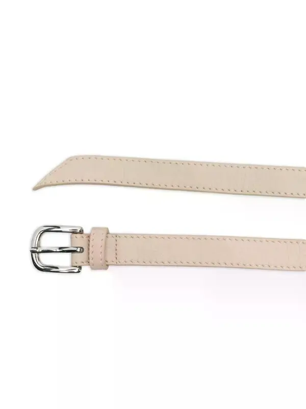 Eleventy Metal-buckle Leather Belt - Neutrals