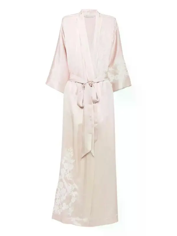 Carine Gilson Tie-fastening Silk Robe - Pink