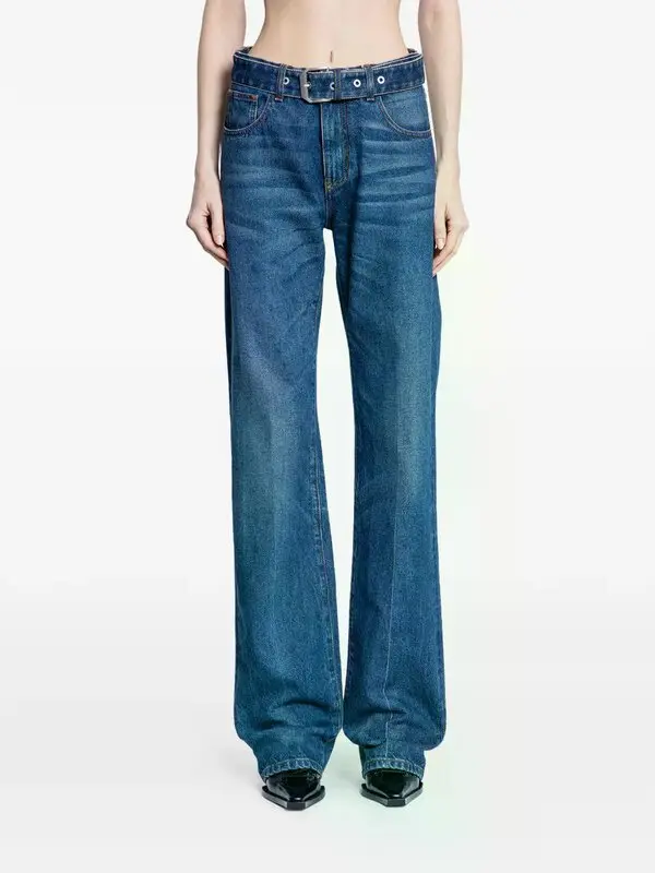 SSHEENA Belted Denim Jeans