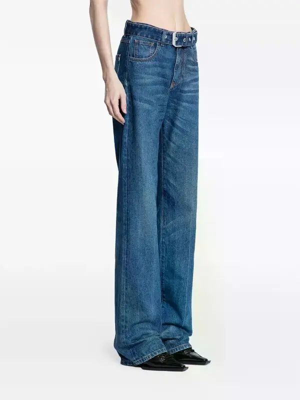 SSHEENA Belted Denim Jeans