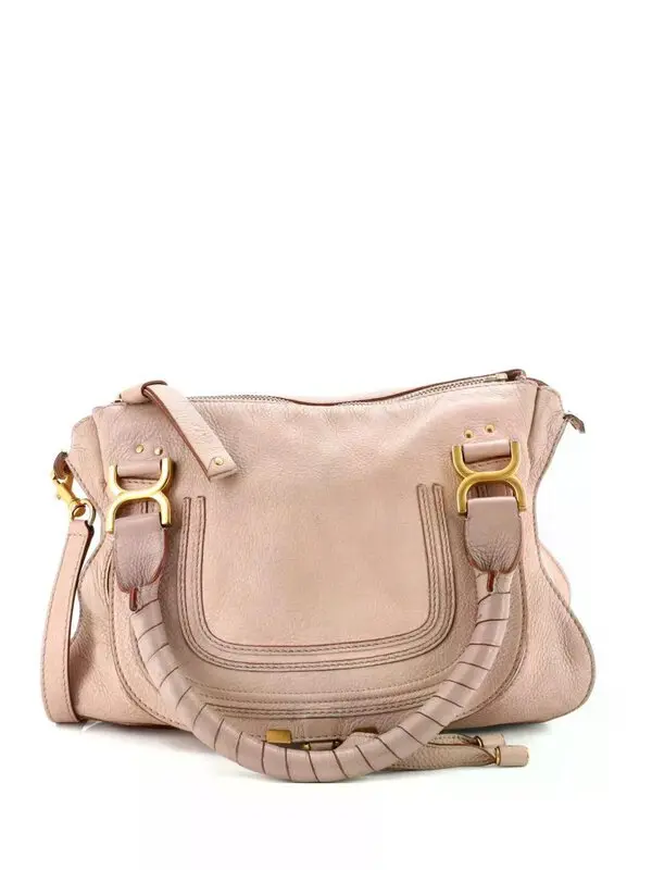 Chloé Marcie Leather Medium Satchel - Neutrals