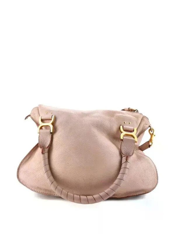 Chloé Marcie Leather Medium Satchel - Neutrals