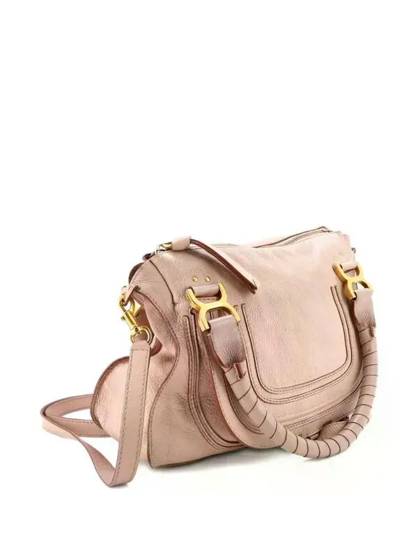 Chloé Marcie Leather Medium Satchel - Neutrals