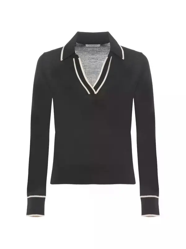 KANGRA Contrasting-trim Polo Top