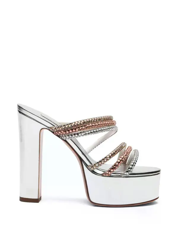 Casadei Patty Andromeda Embellished Platform Sandals
