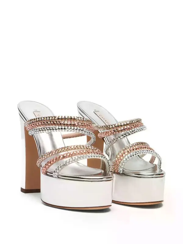 Casadei Patty Andromeda Embellished Platform Sandals