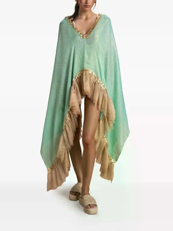 SANA OSMANI Sequin Ruffled Mirma Kaftan