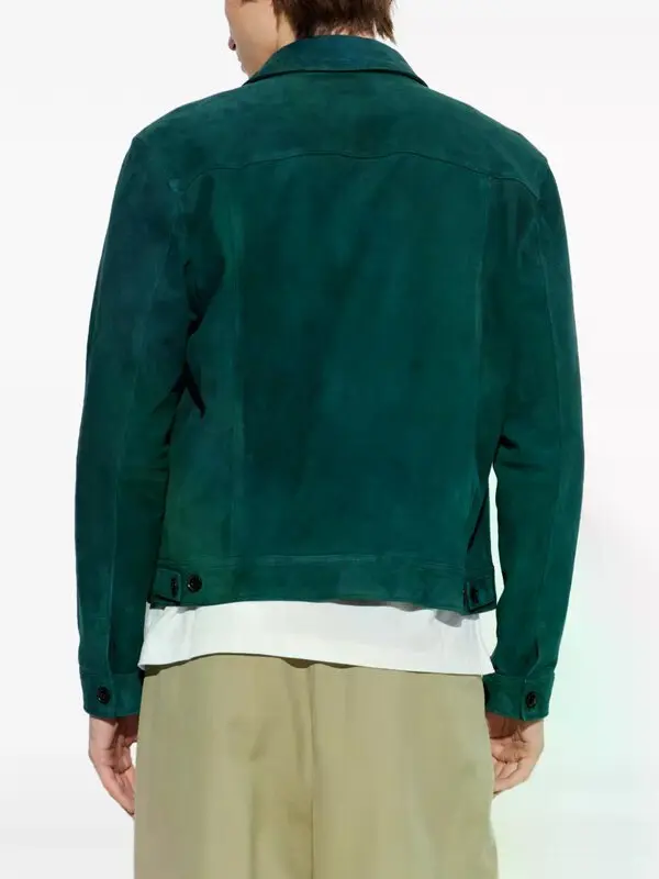Paul Smith Panelled Suede Jacket - Green