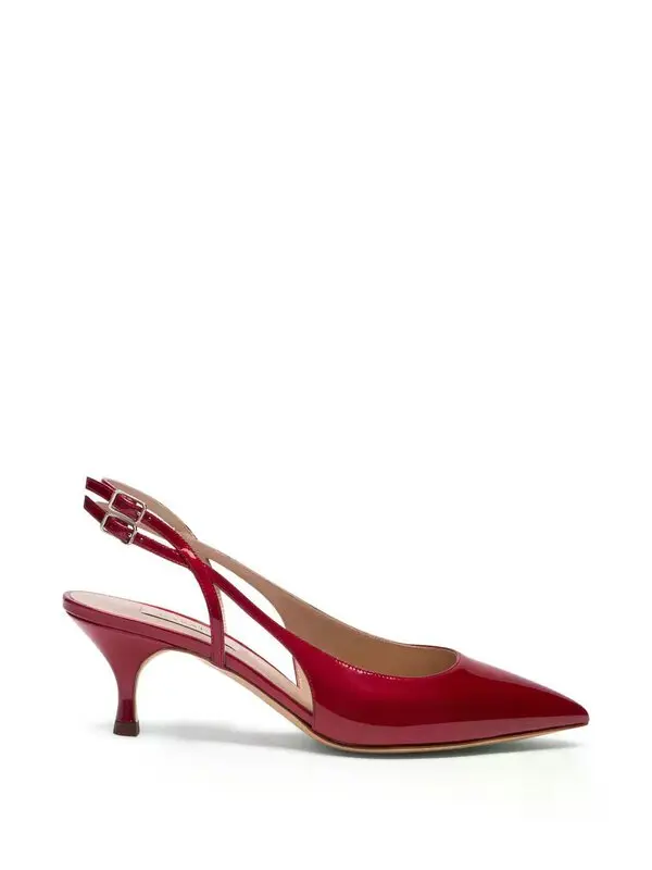 Casadei Julia Destalonados Buckle Strap Pumps - Red