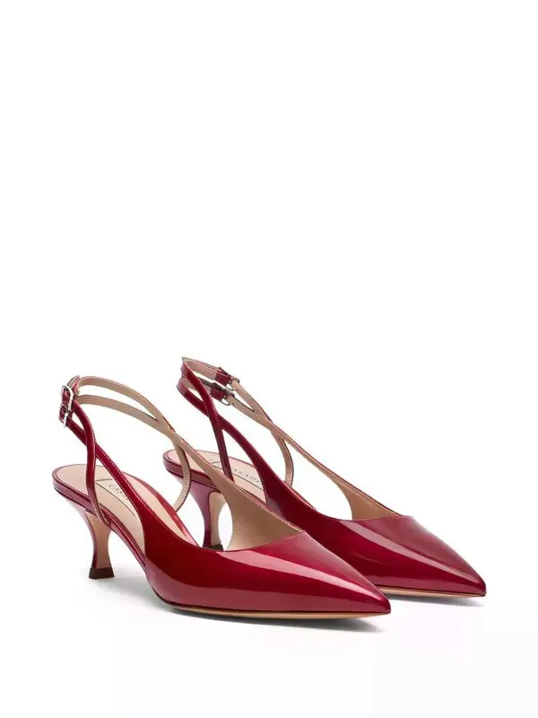 Casadei Julia Destalonados Buckle Strap Pumps - Red