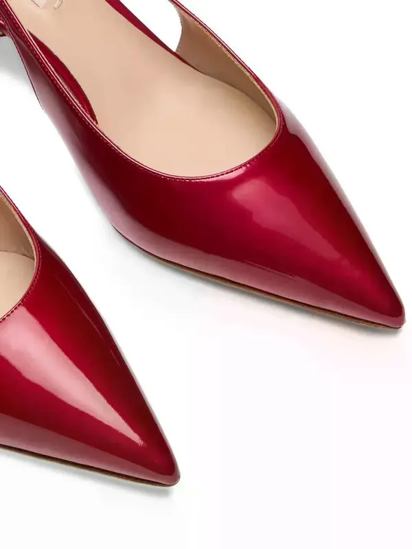 Casadei Julia Destalonados Buckle Strap Pumps - Red