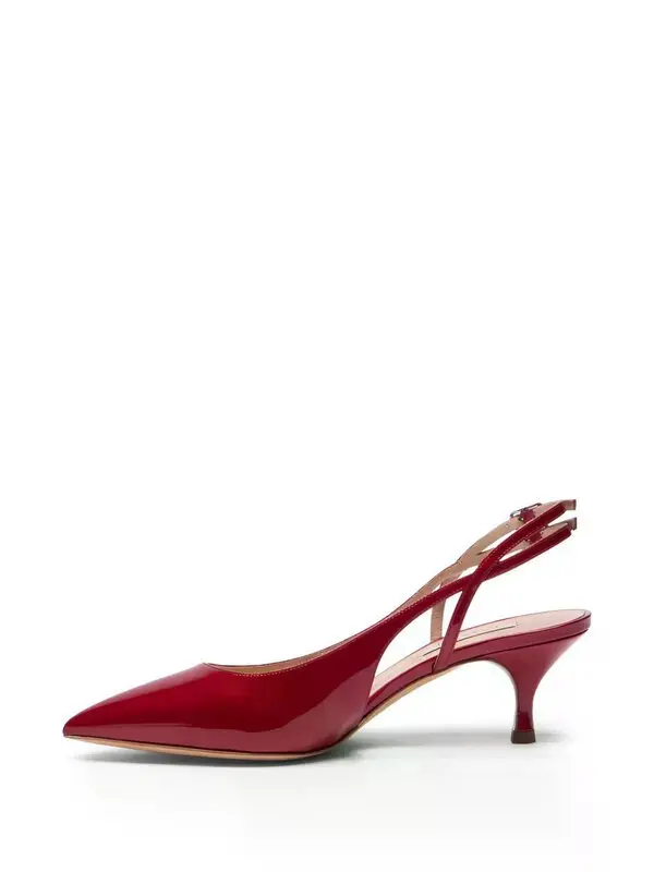 Casadei Julia Destalonados Buckle Strap Pumps - Red