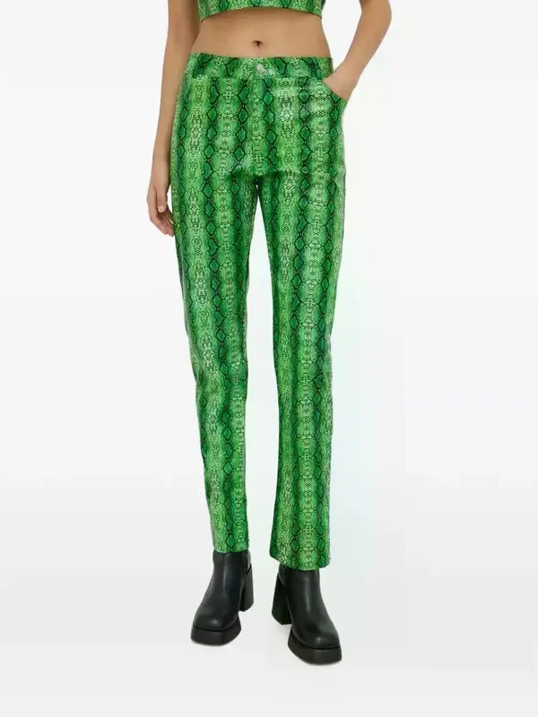 RÉSUMÉ Snakeskin-print Trousers