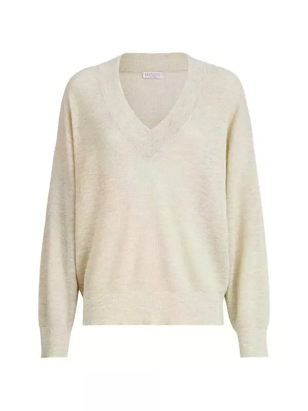 Brunello Cucinelli V-neck Long Sleeve Sweater