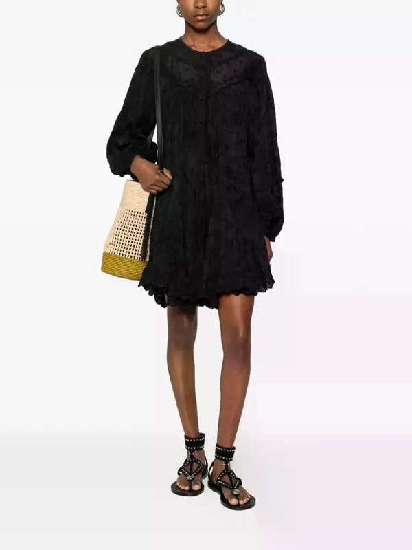 Isabel Marant Étoile Zame Dress Embroidered Cotton And Silk Blend
