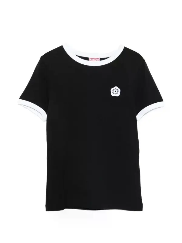 Kenzo Embroidered-flower T-shirt - Black