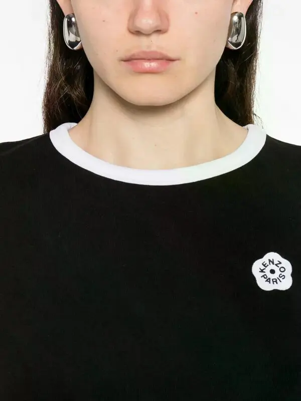 Kenzo Embroidered-flower T-shirt - Black