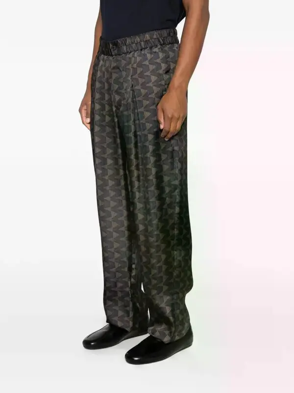 Giorgio Armani Geometric-pattern Trousers