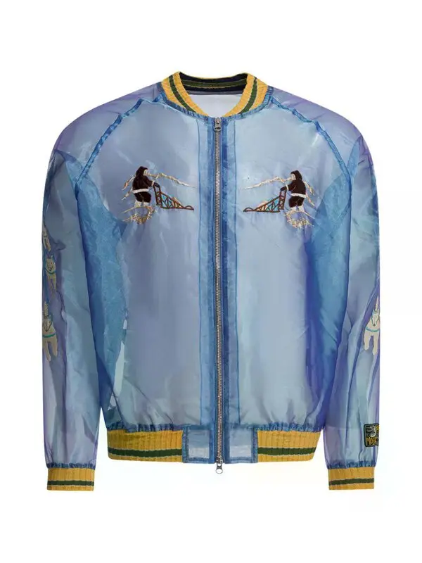 Kapital Embroidered Bomber Jacket - Blue