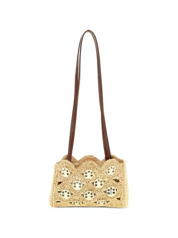 Rabanne 1969 Pads Appliqué Shoulder Bag - Neutrals