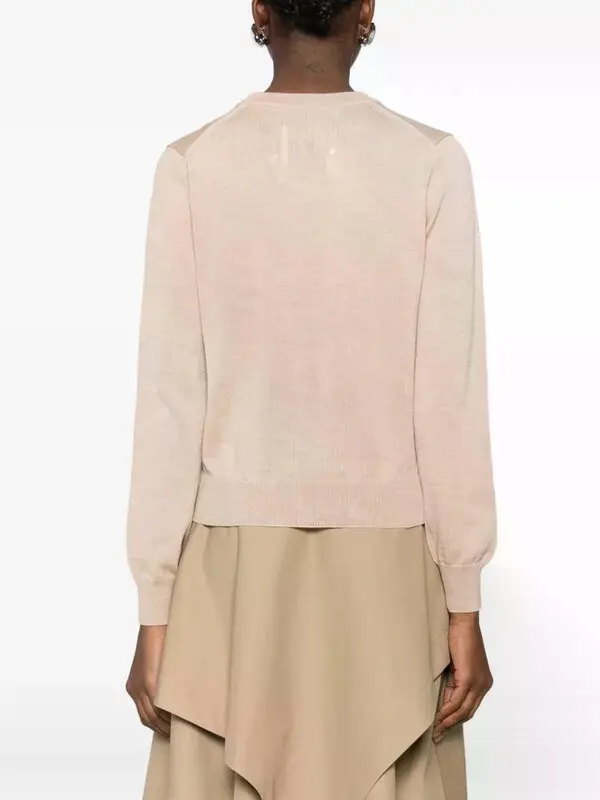 Maison Kitsuné Fox Appliqué Crewneck Sweater - Neutrals