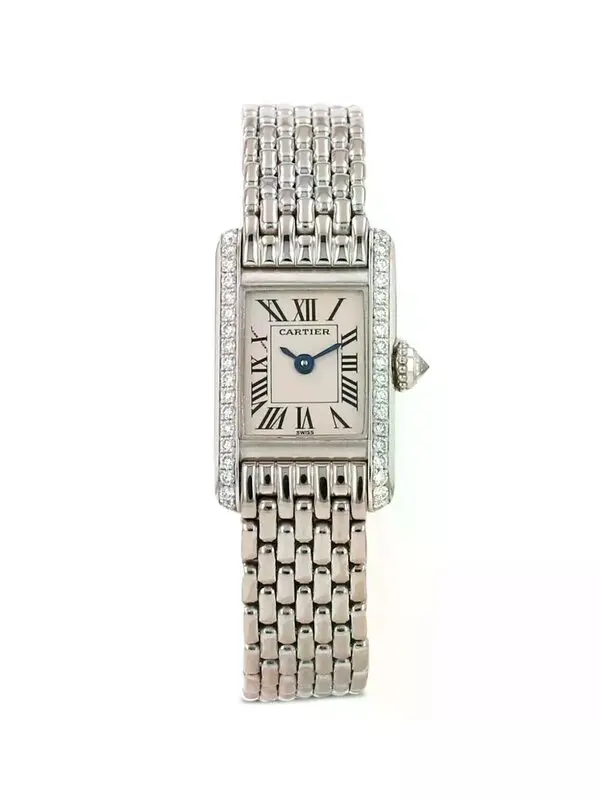 CARTIER 1990s Mini Tank 25mm Watch - White