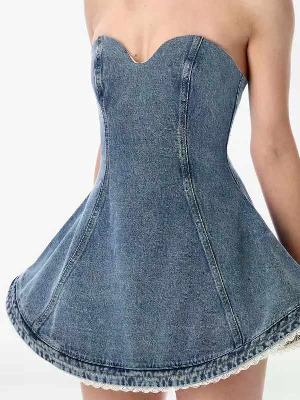 Magda Butrym Bustier Lace-trim Mini Dress