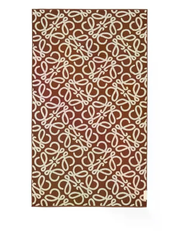 Loewe Anagram-pattern Towel - Brown