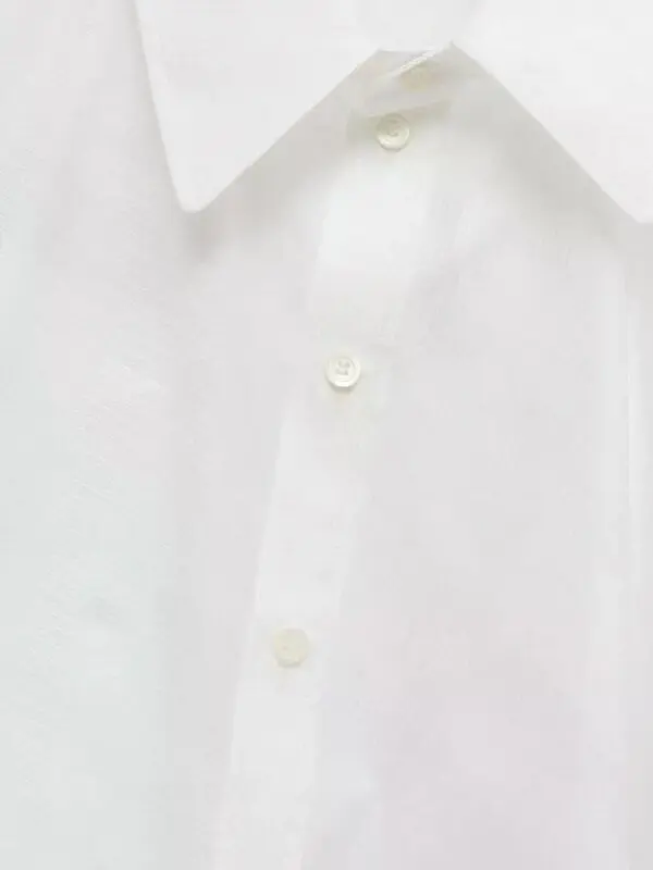 Loewe Draped Cotton Shirt - White