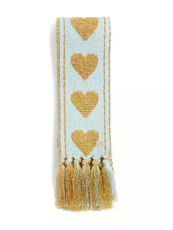 Valentino Garavani Antibes Scarf With Metallic Fibre - Blue